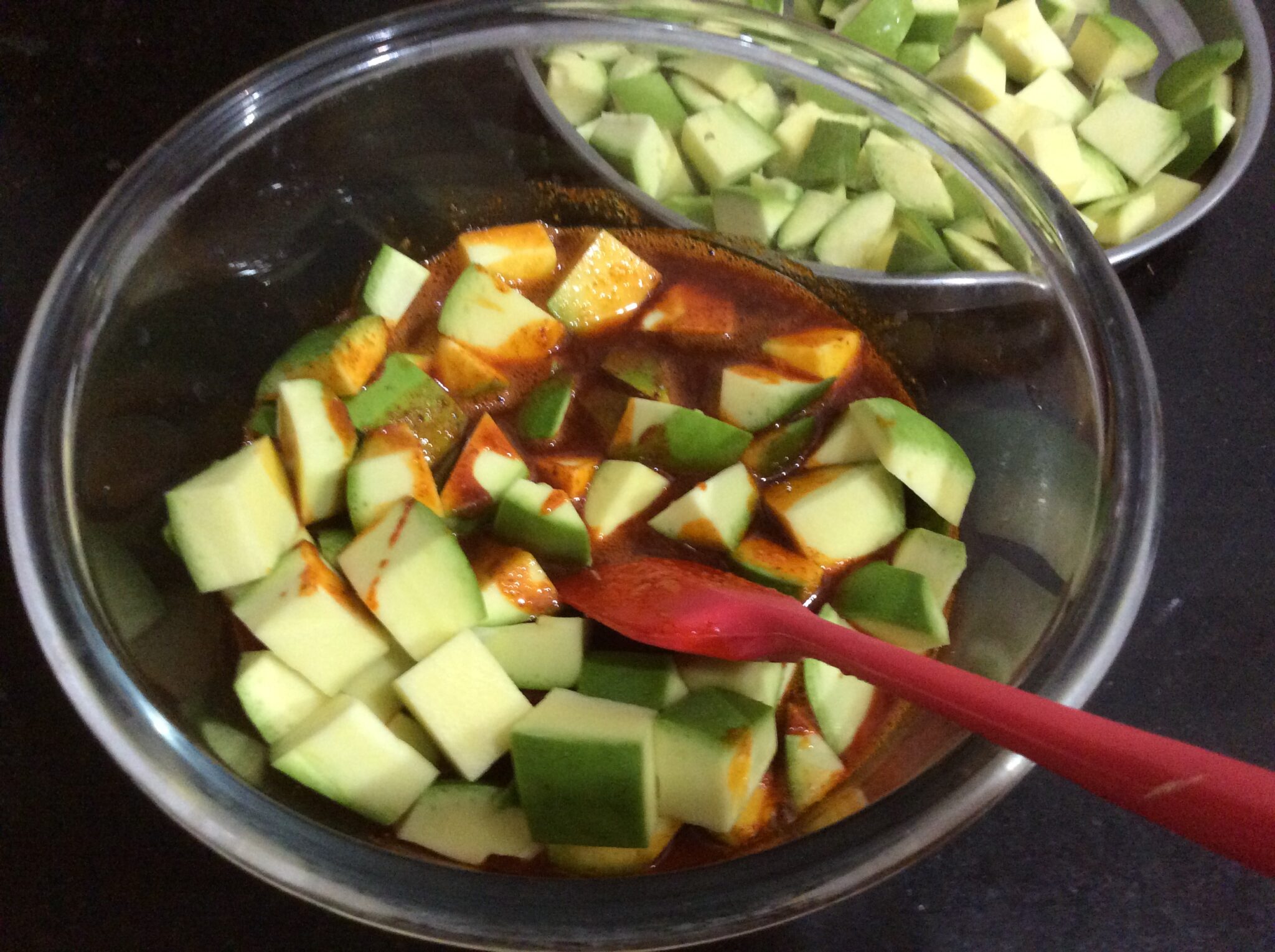 Very Hot and Spicy Andra-style mango pickle » padmas navaruchi
